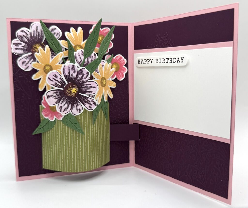 How to Make a Pop Up Vase Card - The Wandering Stamper