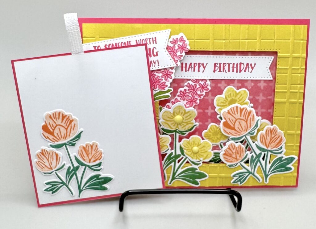 How to Make a Pretty Pull Tab Window Card - The Wandering Stamper